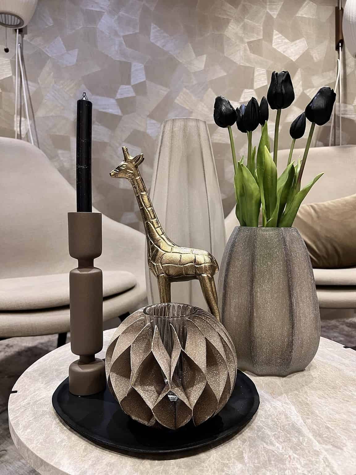 Zijden Tulpen | Silk | 7 Bloemen | Zwart - Industrialwood