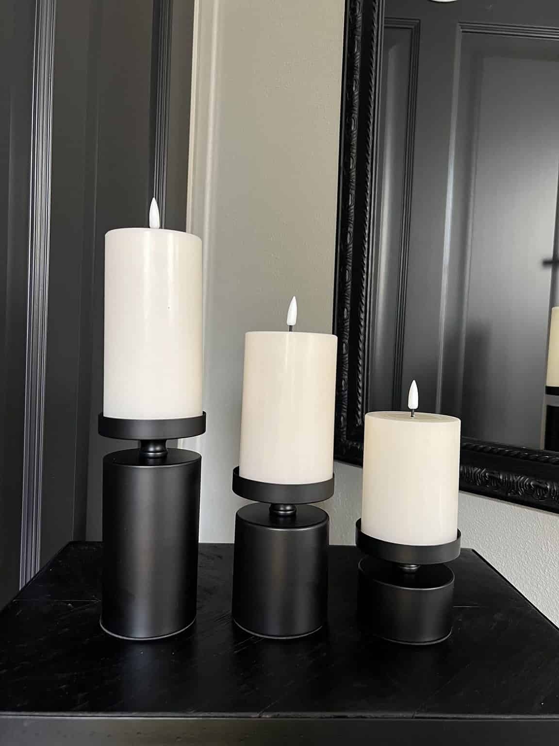 Set van 3 | Kandelaars | Meril | Zwart - Industrialwood